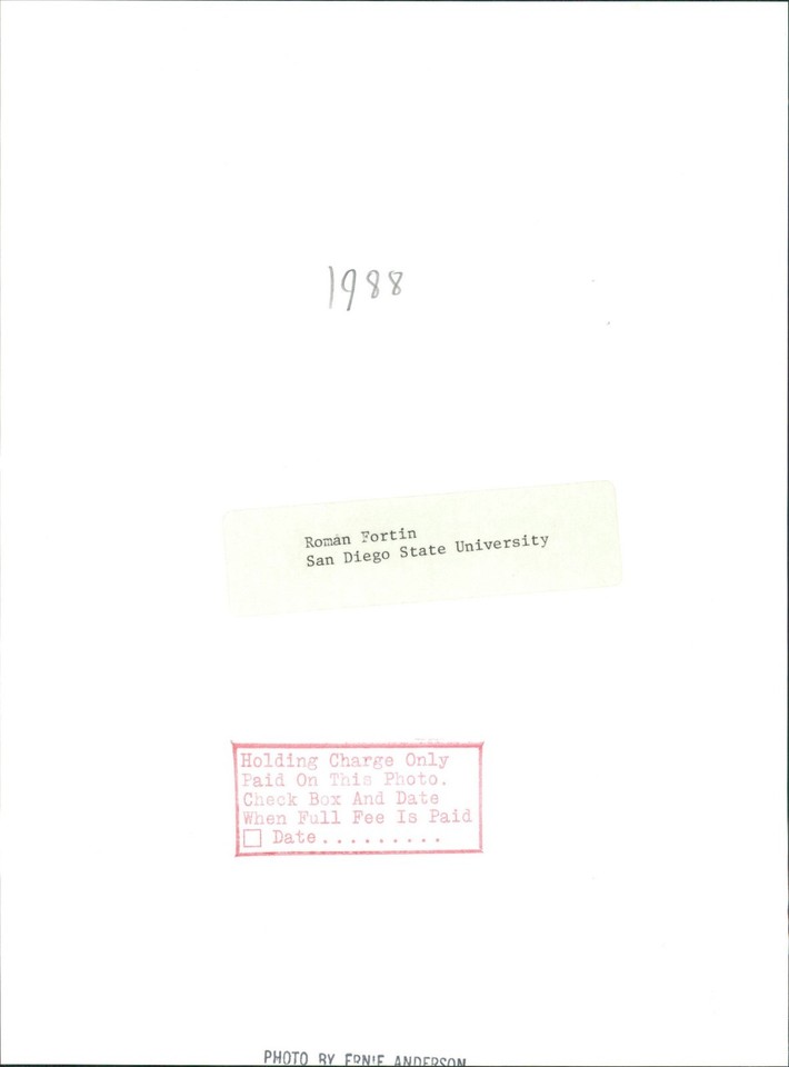 1988 Original Photo San Diego State Aztecs Football Roman Fortin in ...