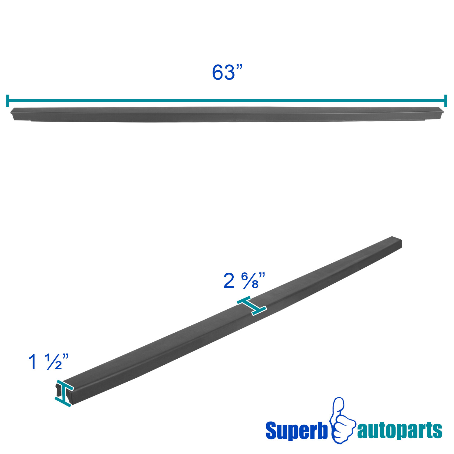 Fits 2004-2008 Ford F150 Trunk Tailgate ABS Protector Molding Cap Trim ...