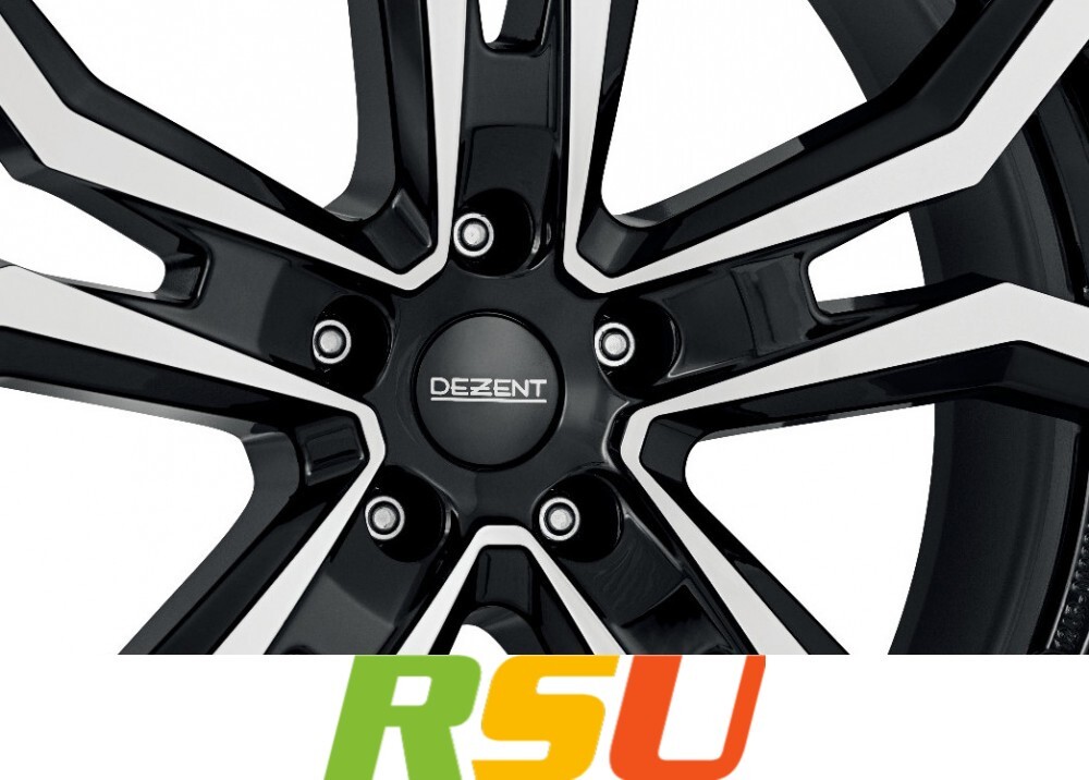 Dezent TV black/polished 8.5x18" ET44 LK5 112 ML 66.6 Alufelgen 18 Zoll ...