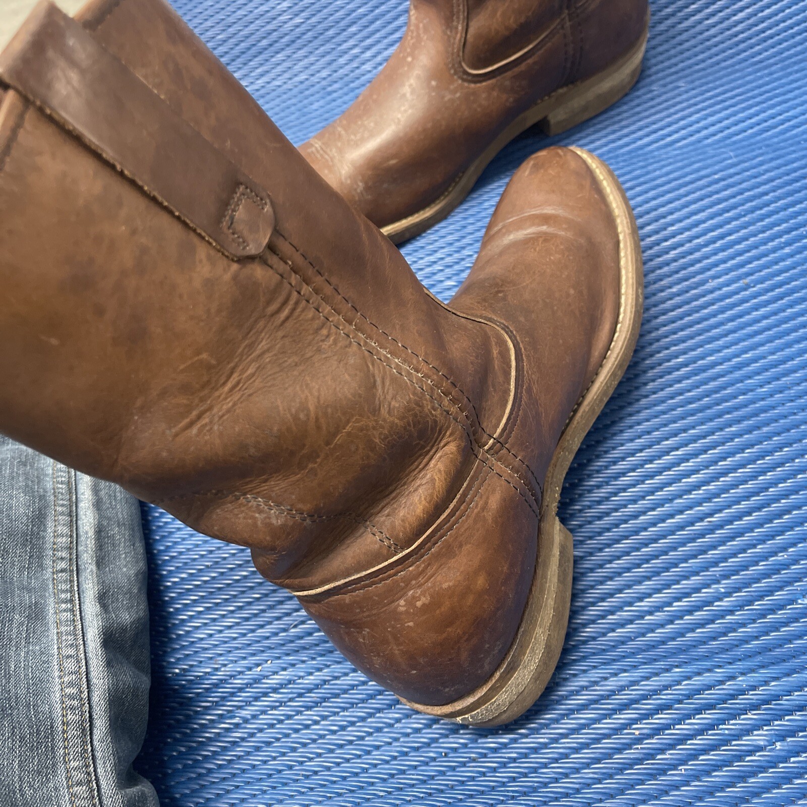 VINTAGE RED WING 1155 BROWN LEATHER USA MADE COWBOY BOOTS MENS SIZE 11D ...