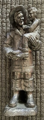 Fireman w/child 7" Tall Pewter Statue 9/11 Series By Michael Ricker | eBay