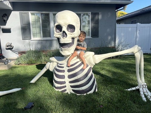 Costco Giant Ground Breaking Skeleton LED Eyes Halloween Decor Pickup ...