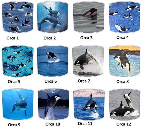 Orca Killer Whale Lamp shades Ideal To Match Sea Life Wallpaper Rolls ...
