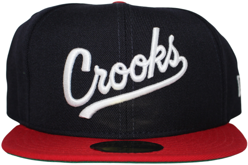 Crooks & Castles Play Ball New Era Hat Cap Navy Blue Size 7 1/8 Vintage ...