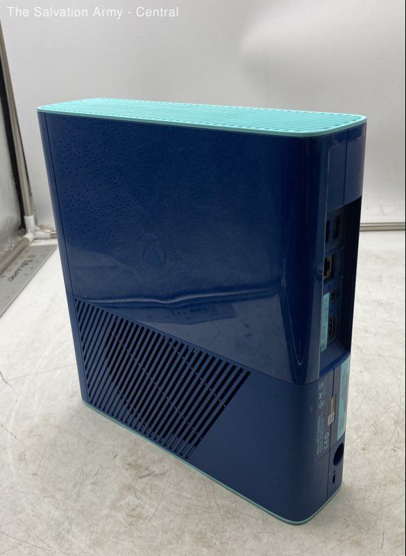 Microsoft Xbox 360 E Blue Rectangle Video Game Home Console System Lot ...