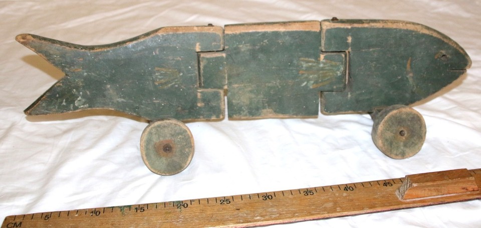 Vintage Toy Pull-Along Wooden Fish Depression Toy. Hand Made. | eBay ...