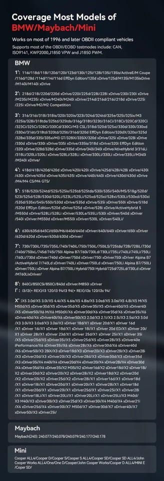 FOR BMW MINI AND ROLLS-ROYCE iCARSOFT BMM V3.0/2025 FULL SYSTEM ...