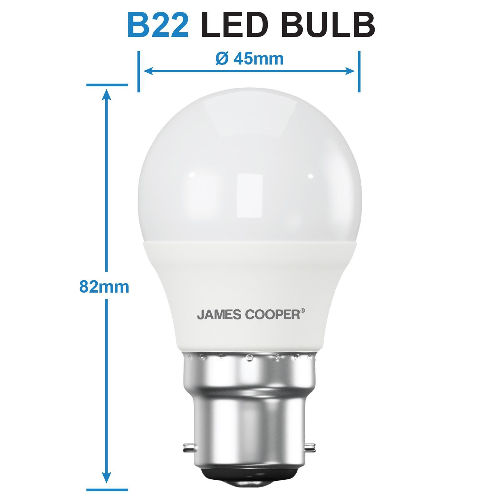 LED Golf G45 Bulbs 5.5W 7W Frosted Energy Saving Bayonet Screw 240V B22 ...