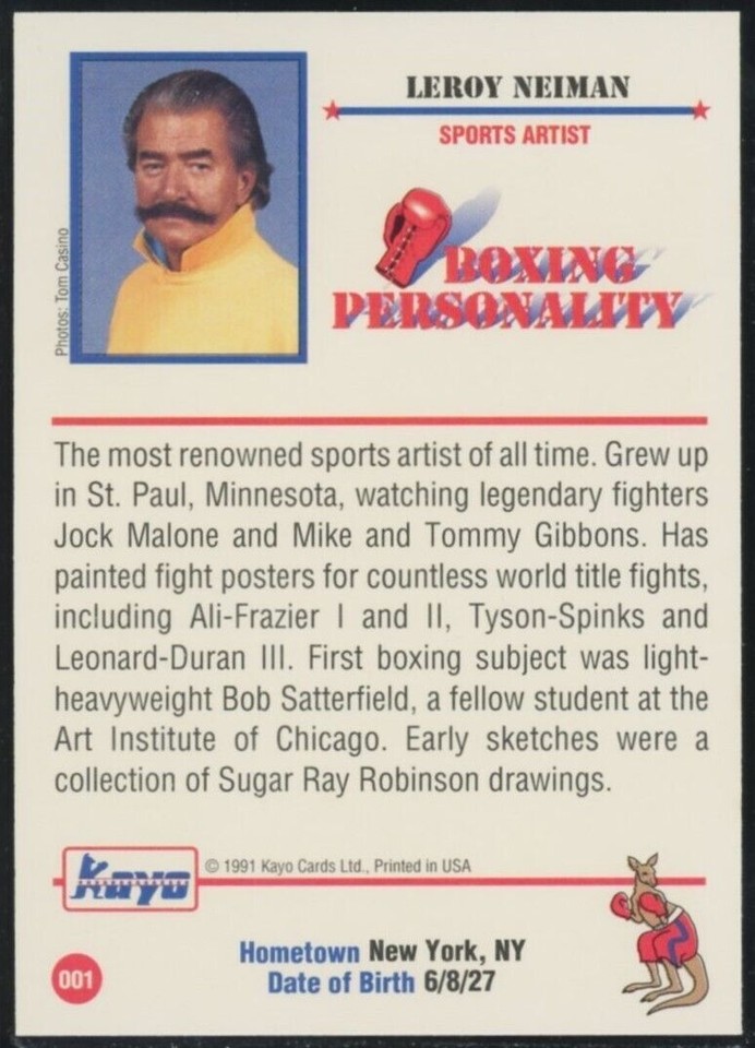 1991 Kayo Boxing Joe Louis Painting LeRoy Neiman Artist #001 | eBay