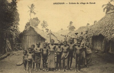 comoros, ANJOUAN, Children from Dzindi Village (1910s) Postcard | eBay