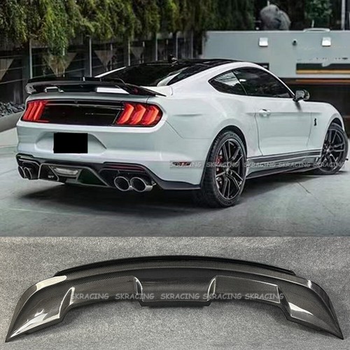 Carbon Fiber Double Layer Rear Trunk Spoiler Wing For Ford Mustang ...