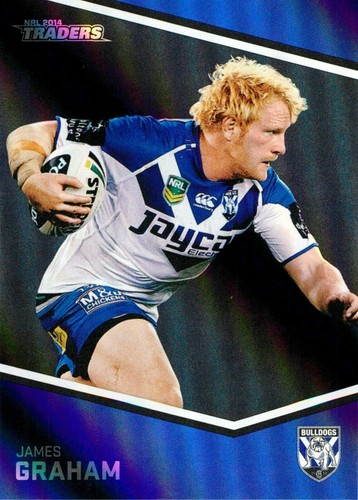 2014 CANTERBURY BULLDOGS NRL Card JAMES GRAHAM Traders Black Parallel | eBay