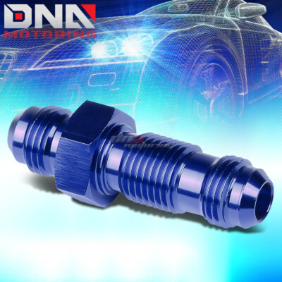 AN4 AN-4 MALE THREAD STRAIGHT BULKHEAD FLARE BLUE ALUMINUM ANODIZED ...