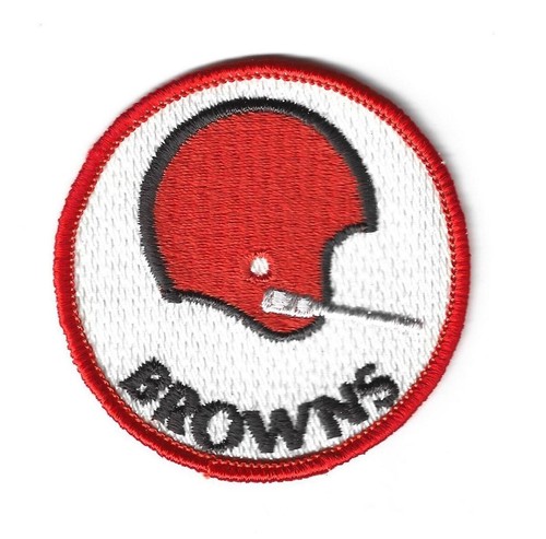Vintage CLEVELAND BROWNS - 1 BAR 3 inch round SEW on patch | eBay