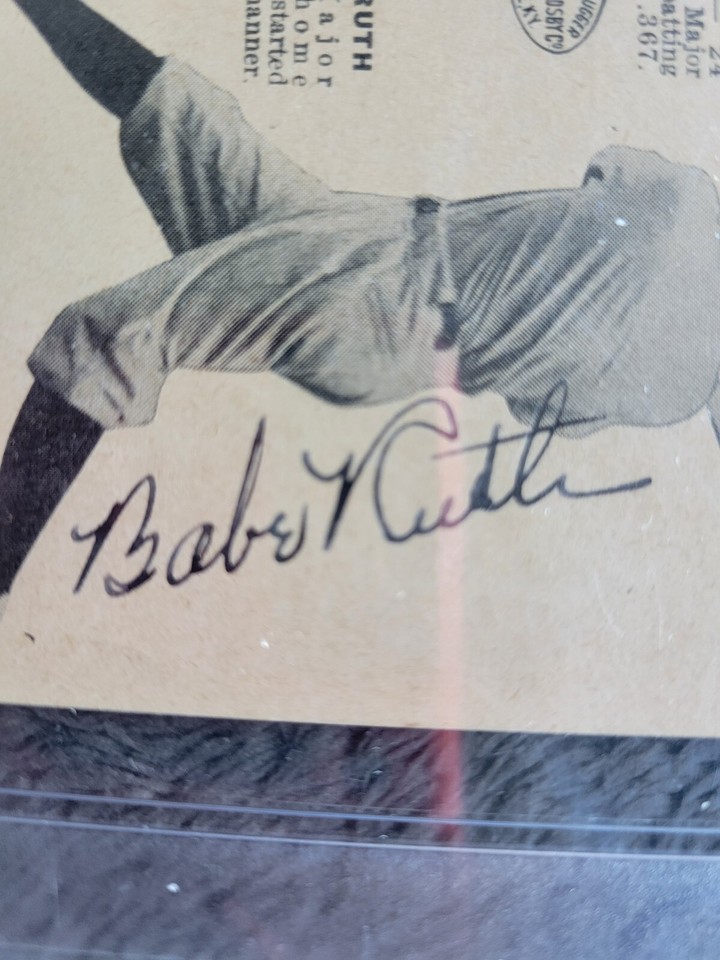 BABE RUTH & TY COBB Photo PSA/DNA Bold Ruth Auto Autographed Signature ...