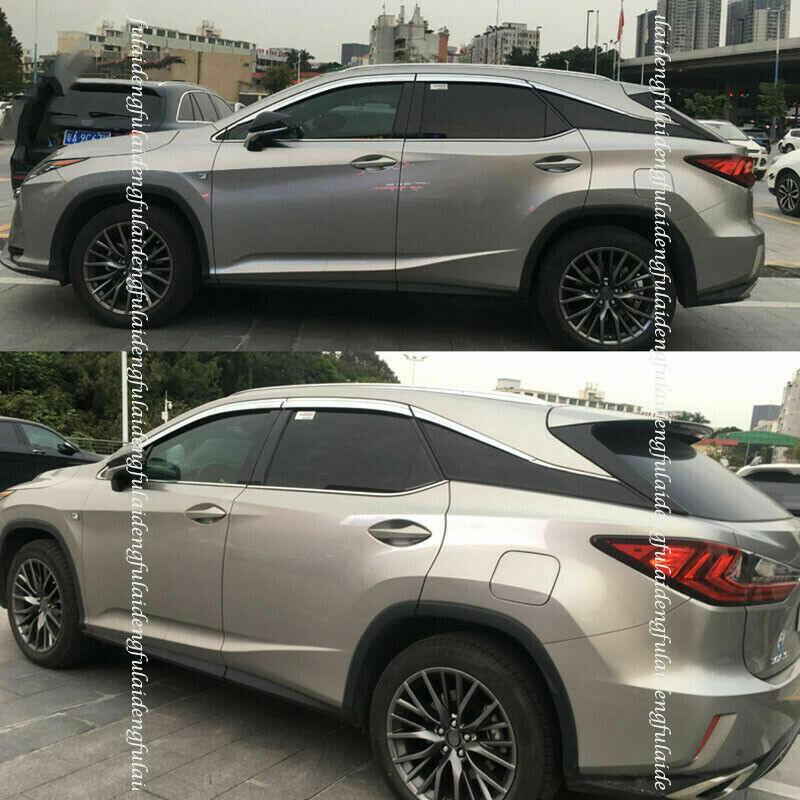 For LEXUS RX350 450h 2016-21 Chrome Window Visors Sun Rain Guard Vent ...