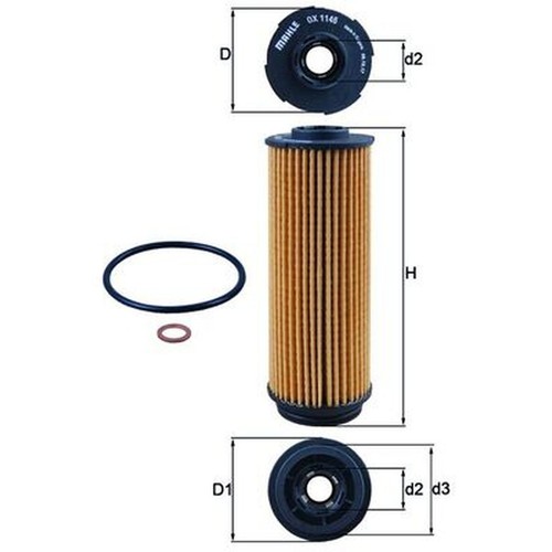 Oil Filter For BMW 5 Series G30 540i Mahle 11427826799 11428583898 ...