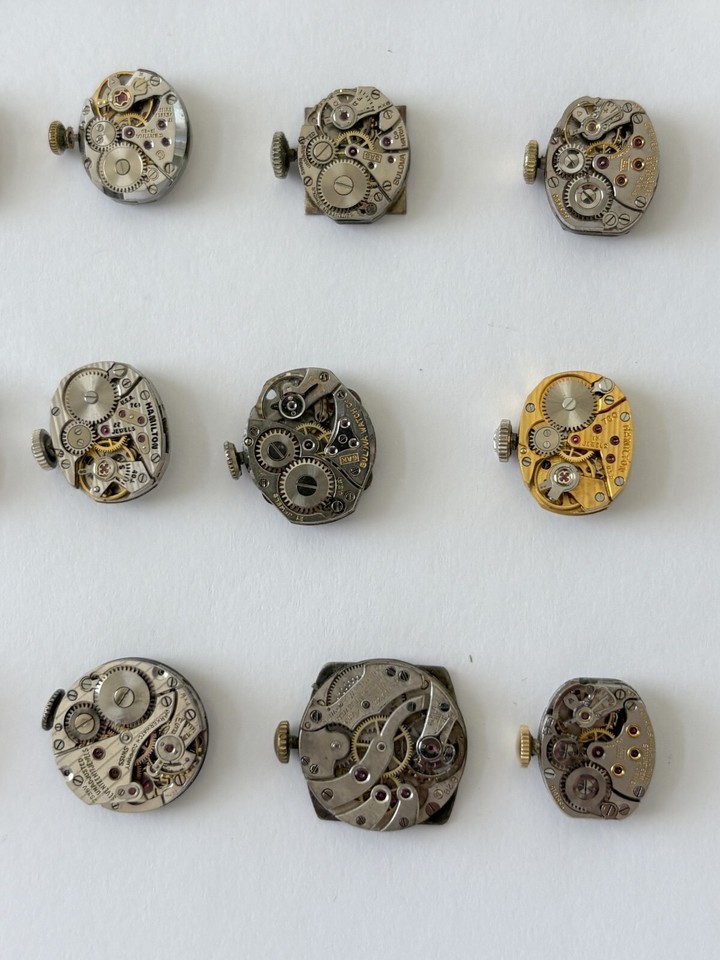 Ladies mechanical watch movements for parts or repair dial hands crown ...