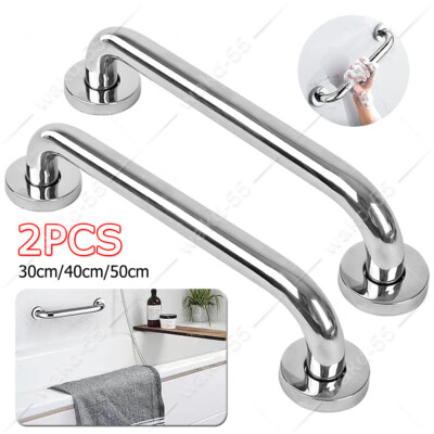 2X Safety Grab Bar Bathroom Support Handle Steel Bath Shower Toilet ...