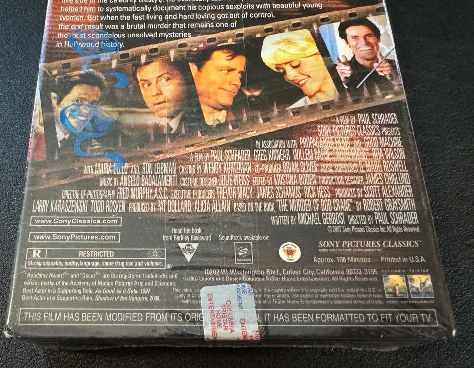 Auto Focus (VHS, 2002) - Greg Kinnear, Willem DaFoe - New / Sealed ...