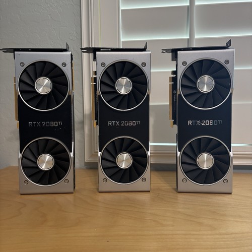 Lot of 3 RTX 2080 TI Founders Edition NVIDIA GPU 11GB GDDR6 Video Cars Graphics | eBay