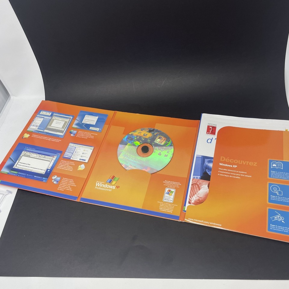 Microsoft Windows XP Professional Big Box Vintage Software -FRENCH ...