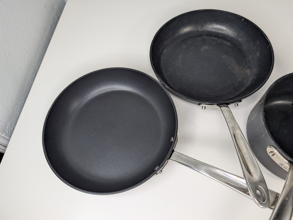All-Clad Hard Anodized Nonstick 6 pc Cookware 3 Fry And Sauteed Pans ...