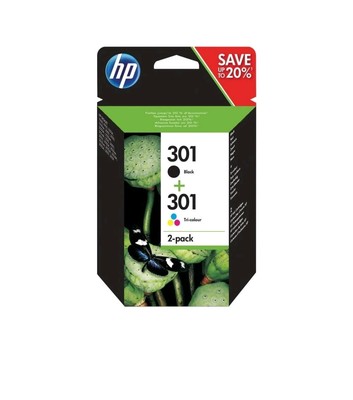 HP 301 Black And Tri-Colour Ink Cartridges Multipack Combo Pack ...