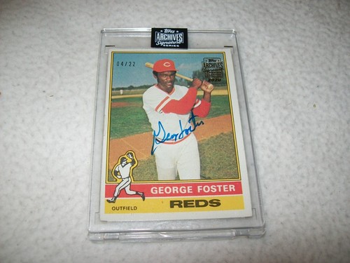2020 TOPPS ARCHIVES 1976 GEORGE FOSTER AUTOGRAPH AUTO #D/22 CINCINNATI ...