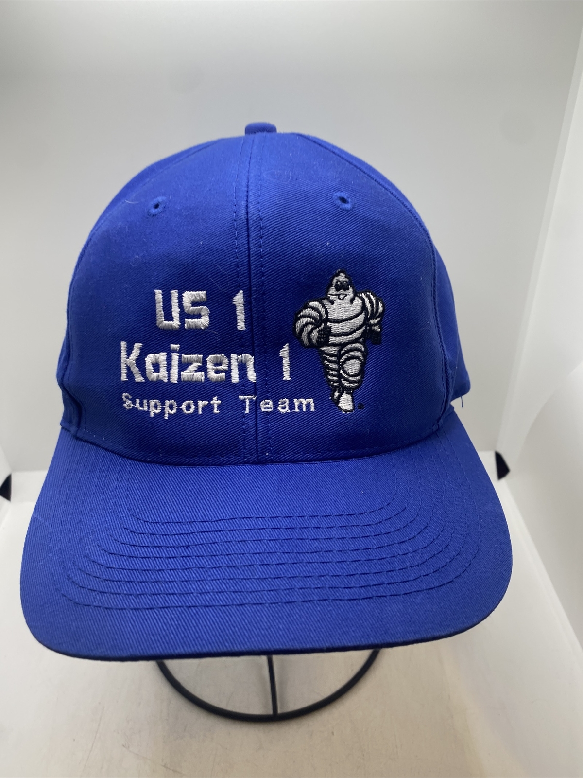 Vintage Michelin Man Kaizen Snapback Hat Blue Tire Ca… - Gem