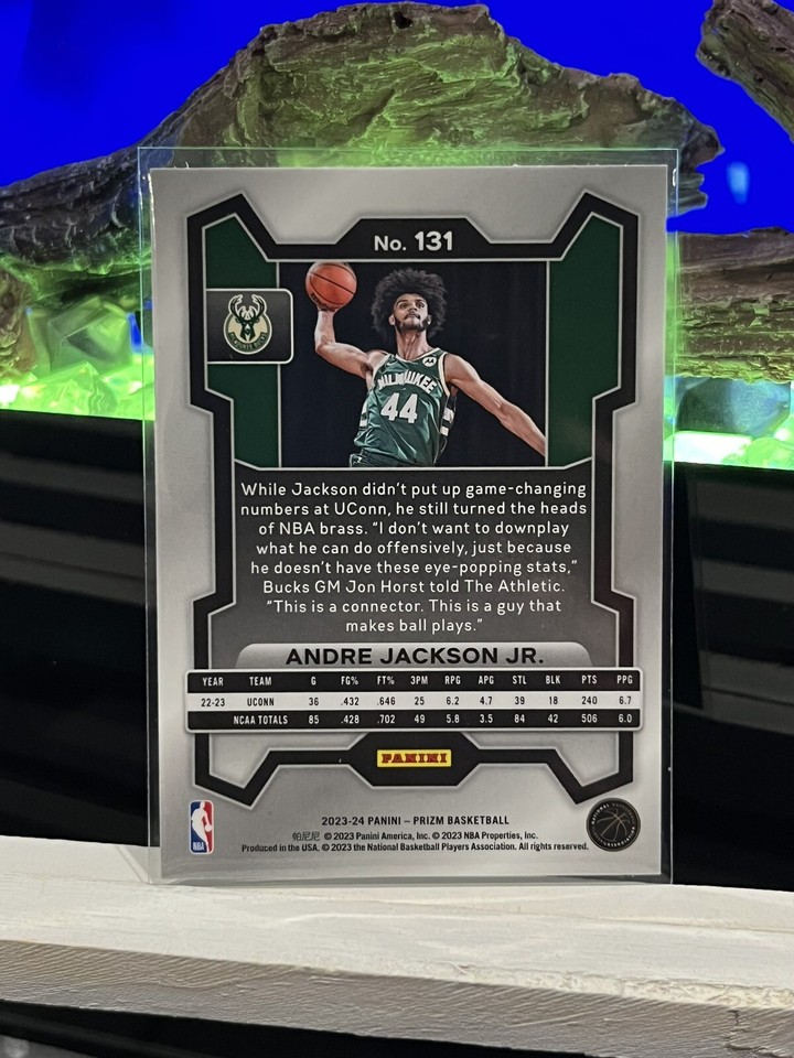 Andre Jackson Jr. 2023-24 Panini Prizm #131 Rookie RC Milwaukee Bucks ...