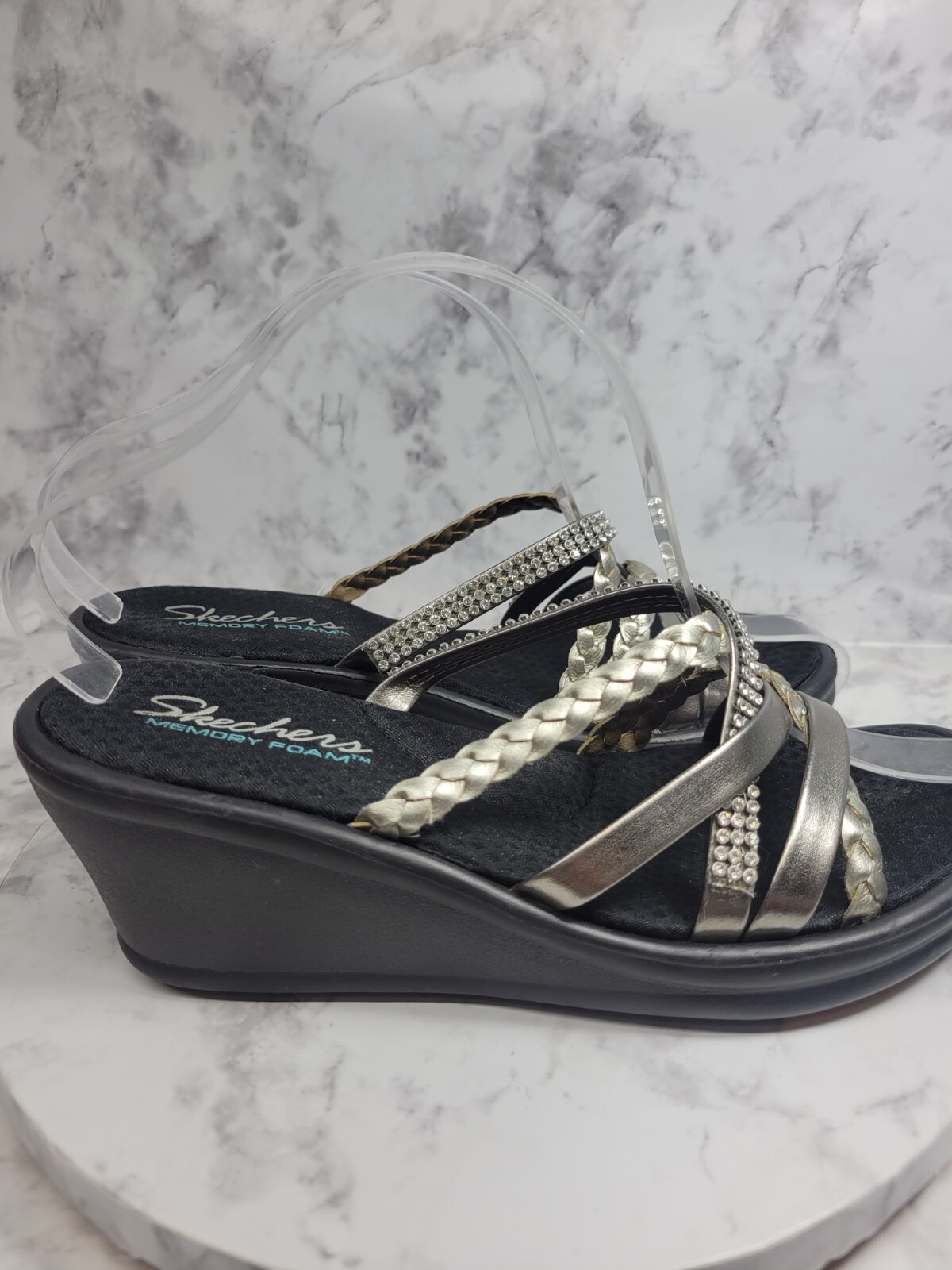 Skechers Cali Rumbler Wave Lassie Strappy Wedge Sanda… - Gem