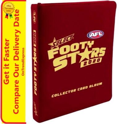2020 AFL SELECT FOOTY STARS ALBUM BINDER FOLDER with 25 x 9 POCKET ...
