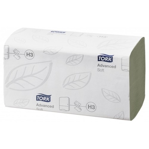 TORK 2 Ply Advanced Single Fold Hand Towels - Green - 15 Packs of 250 ...