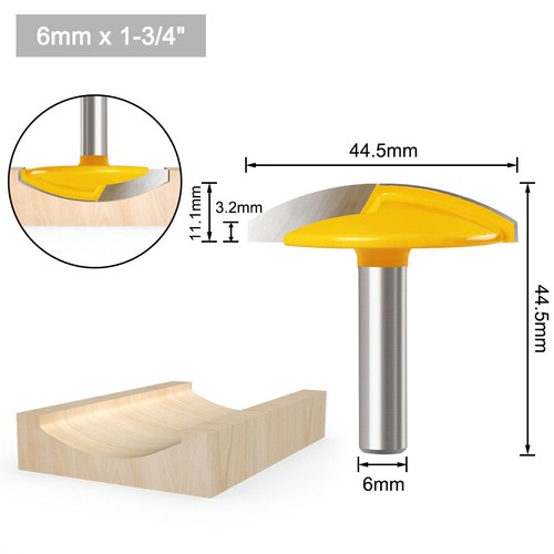 Horizontal Crown Router Bit Bowl Radius for Woodworking 6mm Shank | eBay