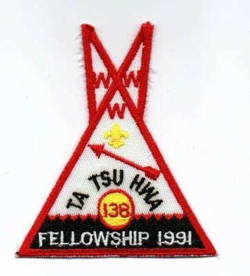 Boy Scout OA lodge 138 Ta Tsu Hwa 1991 Fellowship Activity Patch | eBay