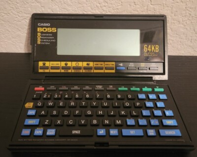 Casio BOSS SF-8000 64KB PDA Business Organizer Scheduling System Black ...