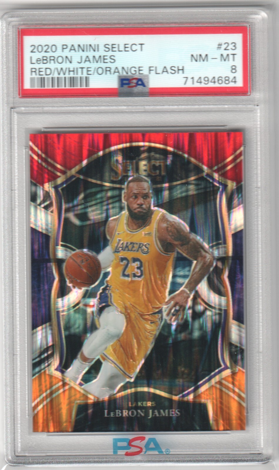2020-21 Panini Select - Concourse Red White Orange Flash Prizm #23 ...