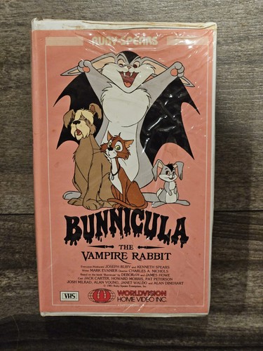 BUNNICULA THE VAMPIRE RABBIT VHS RUBY SPEARS WORLDVISION 1985 CLAMSHELL ...