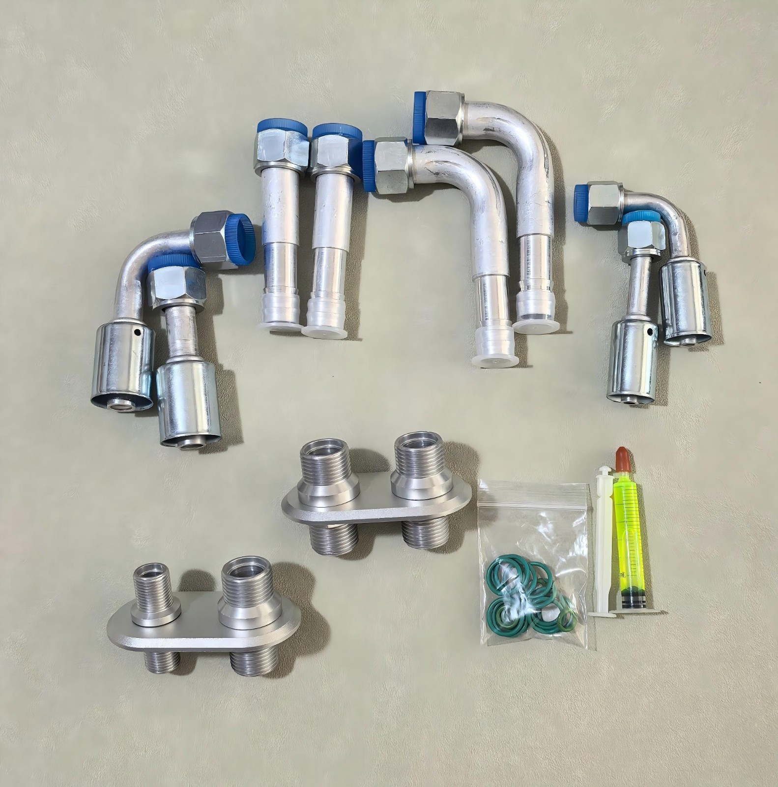 A/C & Heater Firewall Bulkhead & Fitting O-ring Kit 4 Port 2 Pieces Std ...