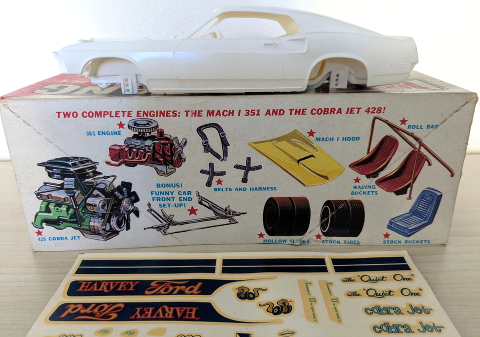 L@@K! **SUPER-RARE *ORIGINAL VINTAGE MPC 1969 MUSTANG FUNNY CAR KIT ...
