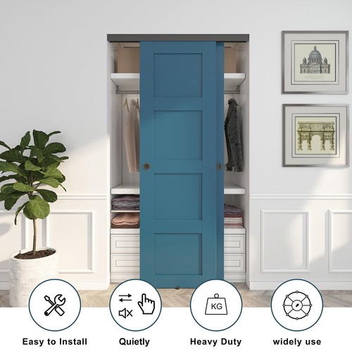 4FT/48" Heavy Duty Bypass Door Hardware with Soft Close Mechanism ...