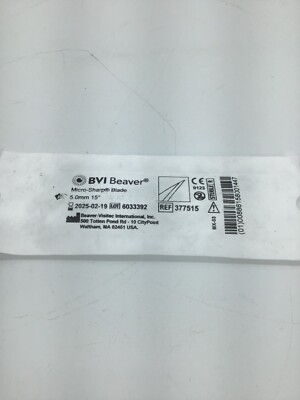 BVI Beaver 377515 Micro-Sharp Blade 5.0mm 15 Degree EXP. 02/25 | eBay