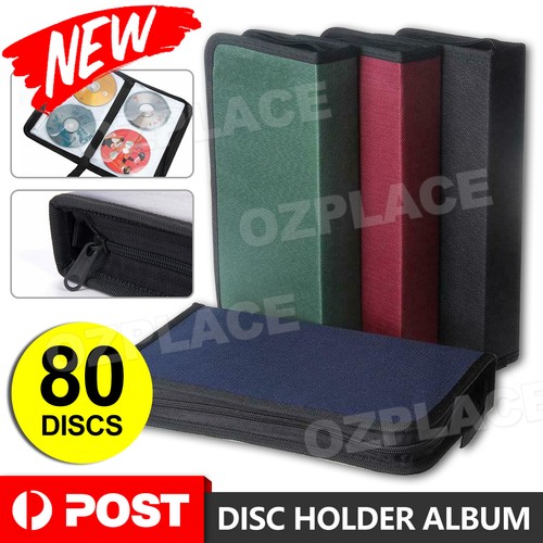 80 Disc CD VCD DVD Music DJ Album Storage Bag Nylon Holder Case Wallet ...