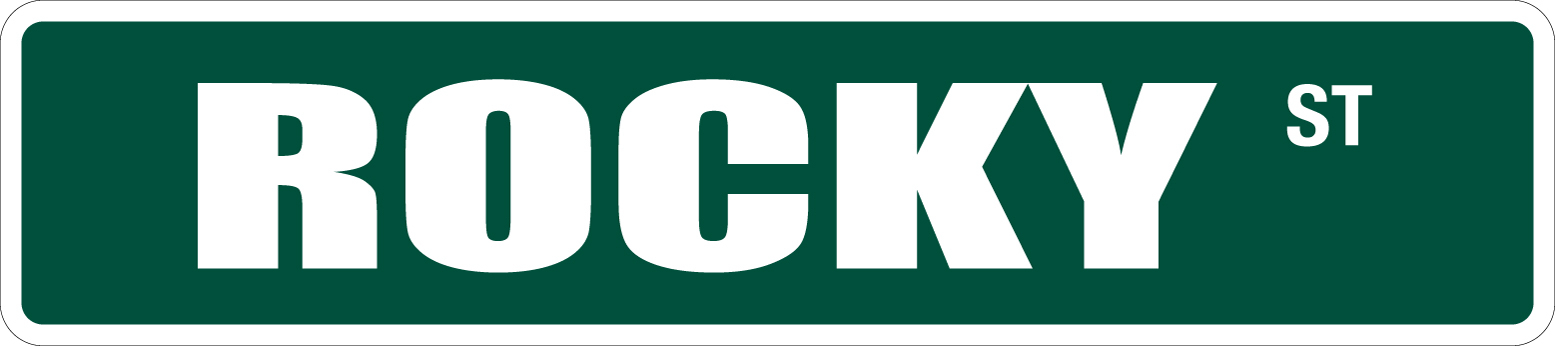 *Aluminum* Rocky 4" x 18" Metal Novelty Street Sign SS 3085 | eBay