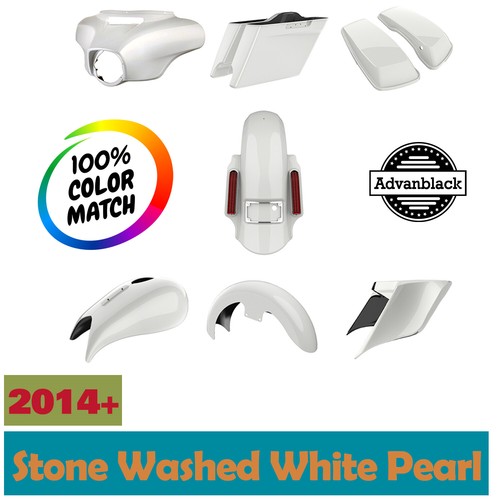 Stone Washed White Pearl Full Body Color Swap Bundle For Harley Street ...
