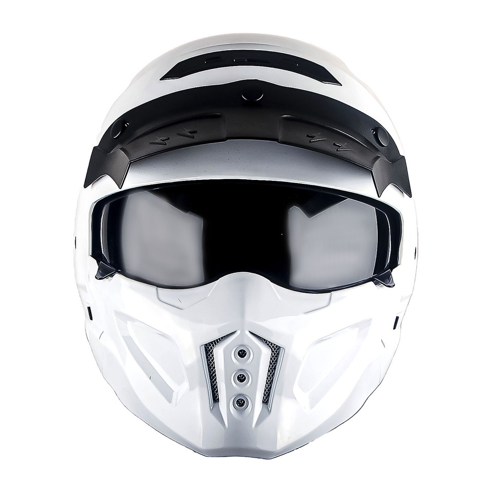 1Storm Motorcycle Full Face Helmet Open Face Helmet with Smoked Shield ...