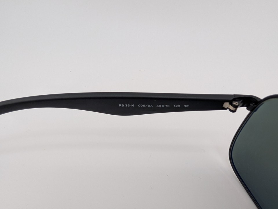 Ray Ban Eyeglasses, Frames Only, RB 3516 006/9A, 59-15-140, 3P, Black ...