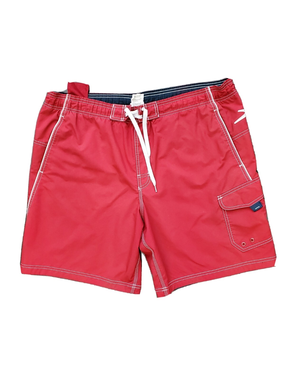 Speedo Men's L Red Cargo Swim Trucks Pockets Draws… - Gem