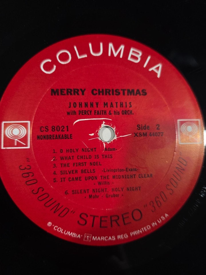1959 Johnny Mathis Merry Christmas LP Album VG Album Condition | eBay